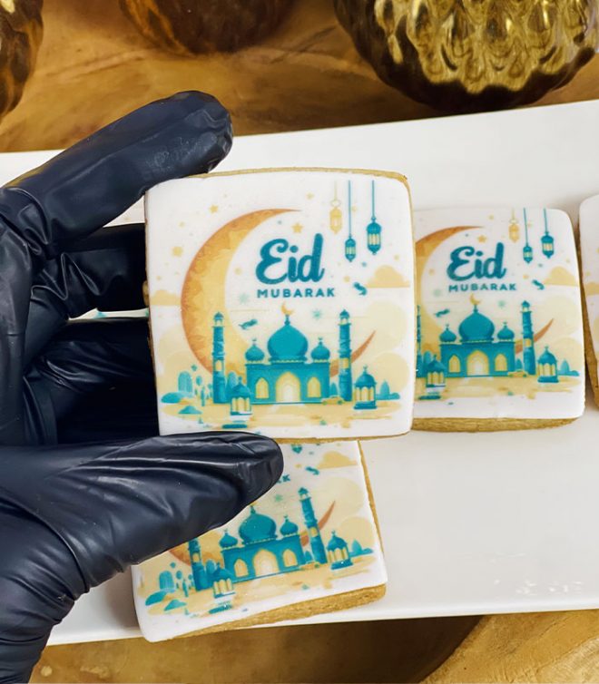 Eid Mubarak Gold Sparkles - Beyond Biscuits - Custom Cookies ...